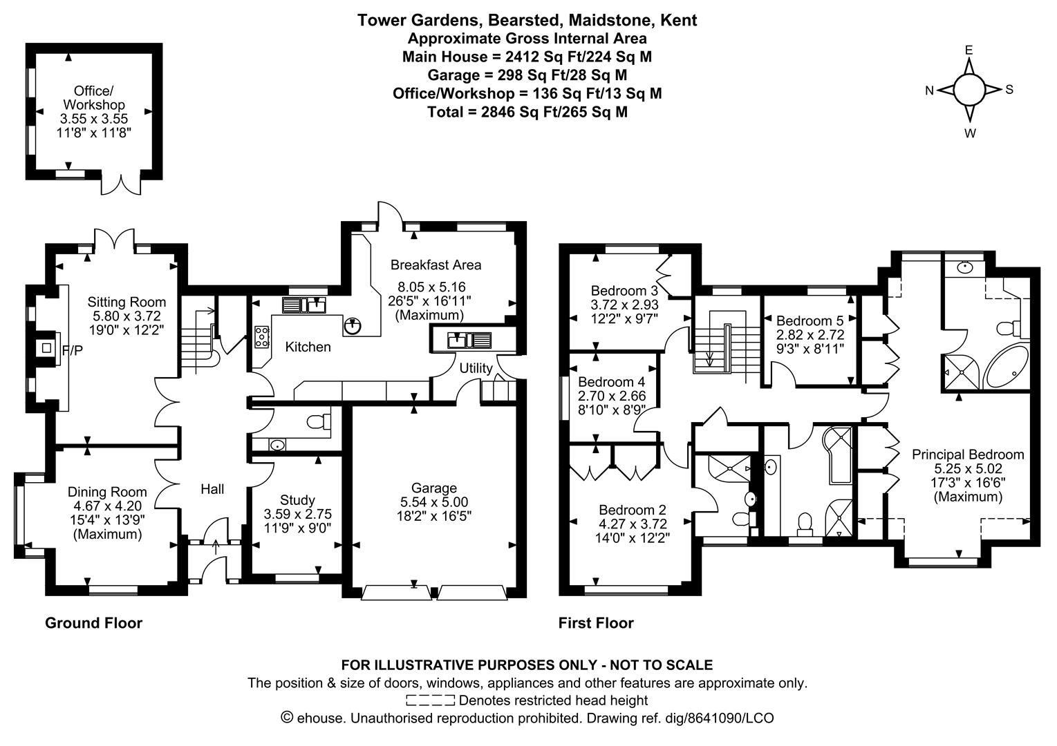 Property details for Tower Gardens, Bearsted, Maidstone £900,000 Offers ...